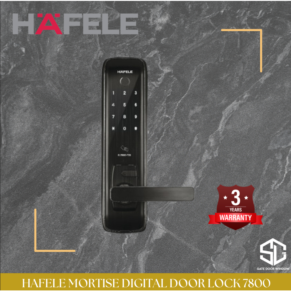 Hafele Mortise Digital Door Lock 7800 [3 YEARS WARRANTY] | Shopee Singapore