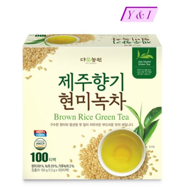 [Korean Tea] Jeju Brown rice green Tea 150g (1.5g x 100p) | Shopee ...
