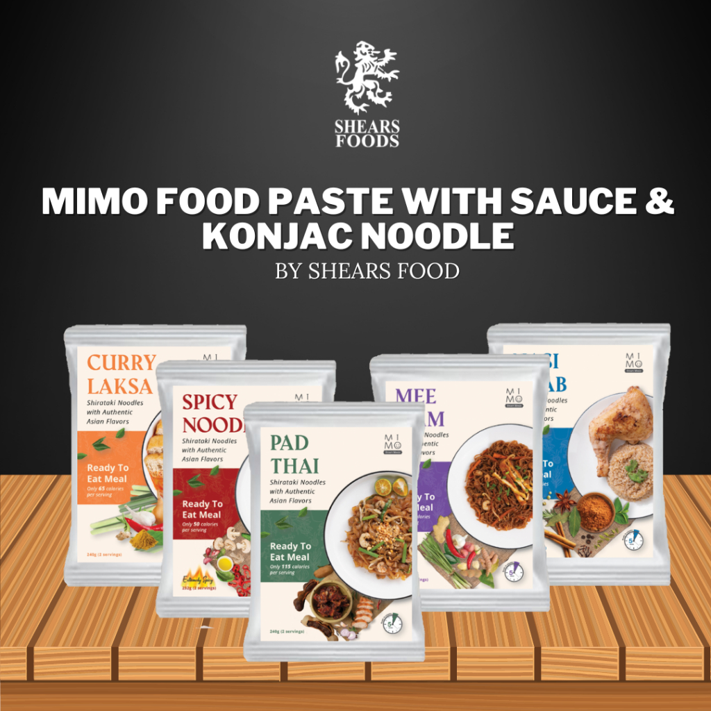 Mimo Konjac Noodle/Rice with Food Paste(Sauce) Ideal Ready Meals for ...