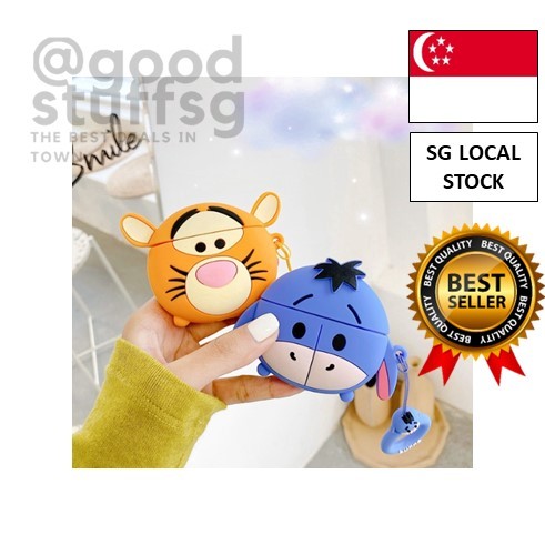 [SG FREE 🚚] Disney Cute Cartoon AirPods 1/2/Pro Silicone Case Tigger ...