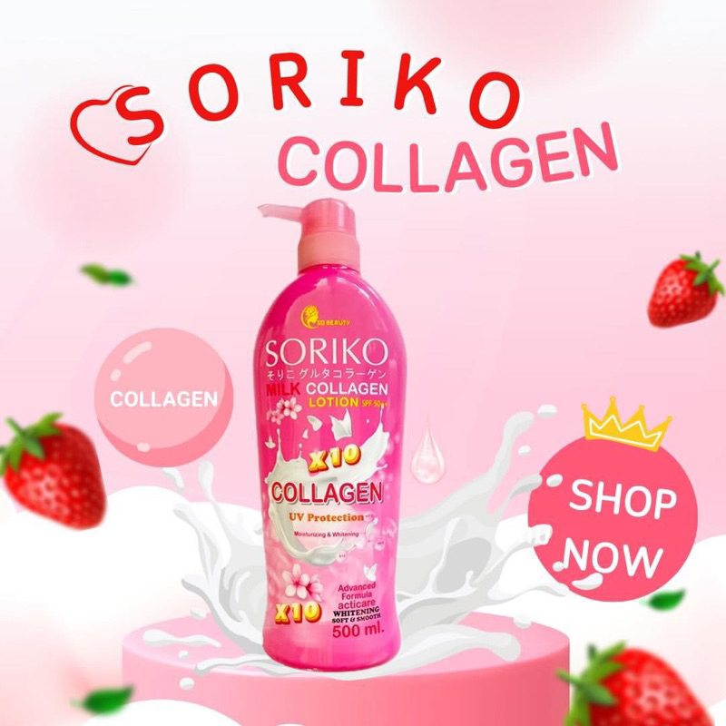 [ Ready Stock] Soriko Collagen Lotion SPF50 (500ml) | Shopee Singapore