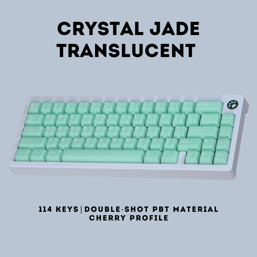 [ TECHINEER ] Crystal Jade Translucent Cherry Profile 114 PBT ...