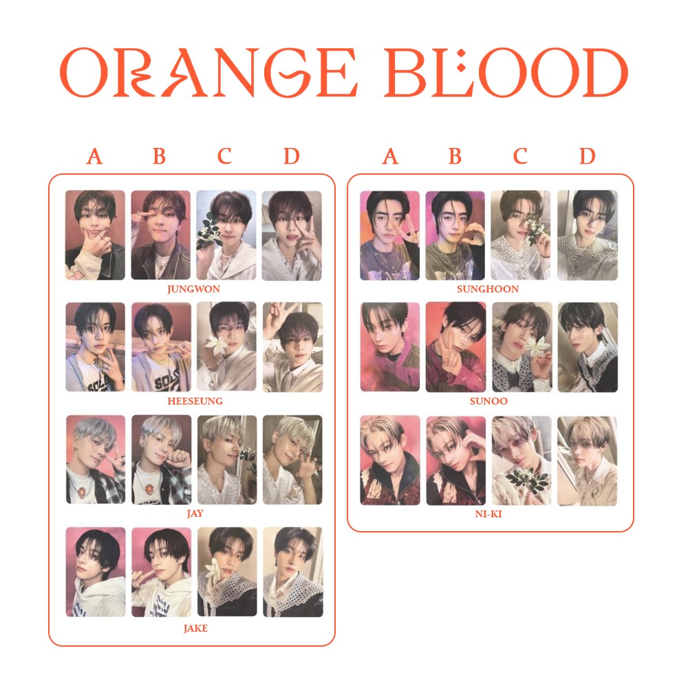 ENHYPEN 5th Mini Album Orange Blood Photobook Ver. Photocard | Shopee ...