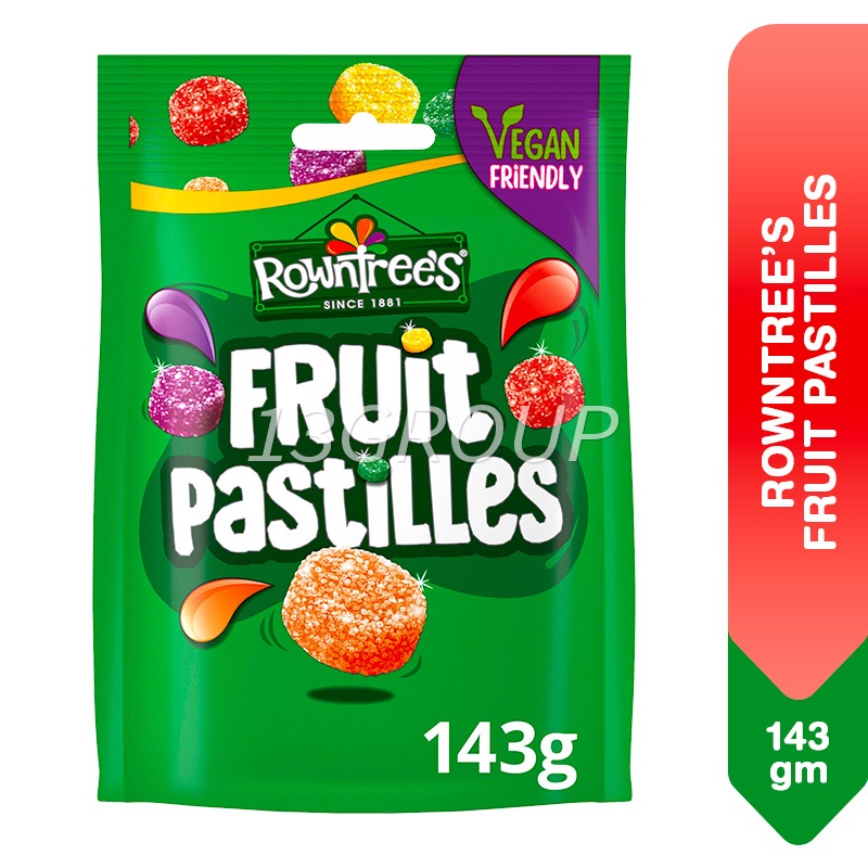 Rowntree's Fruit Pastilles Gum Gummy Vegan Friendly Candy Sweets, 115g ...