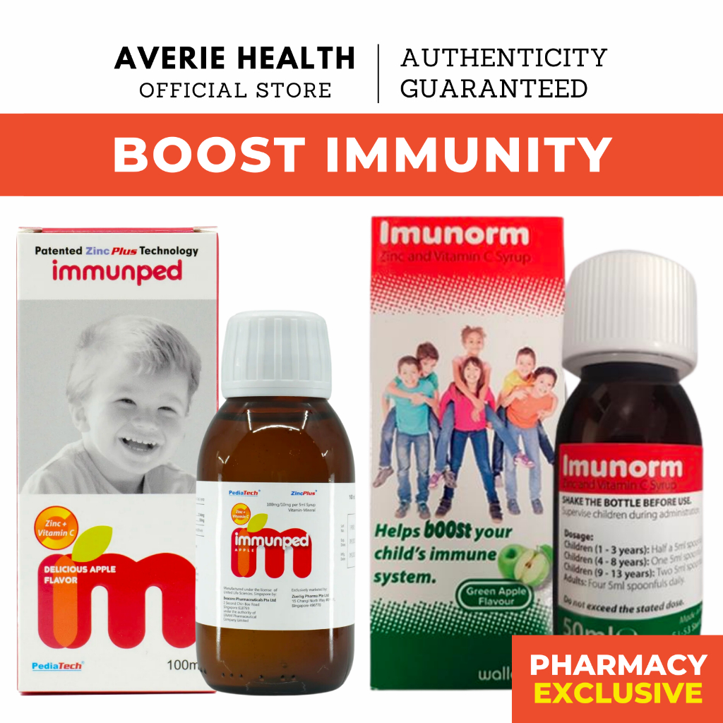Immunped 100ml / Imunorm 150ml | Vitamin C + Zinc, Children Immunity ...