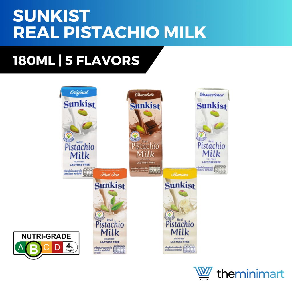 Sunkist Real Pistachio Milk 180ml - Flavored, Nutrient-Rich | Shopee ...