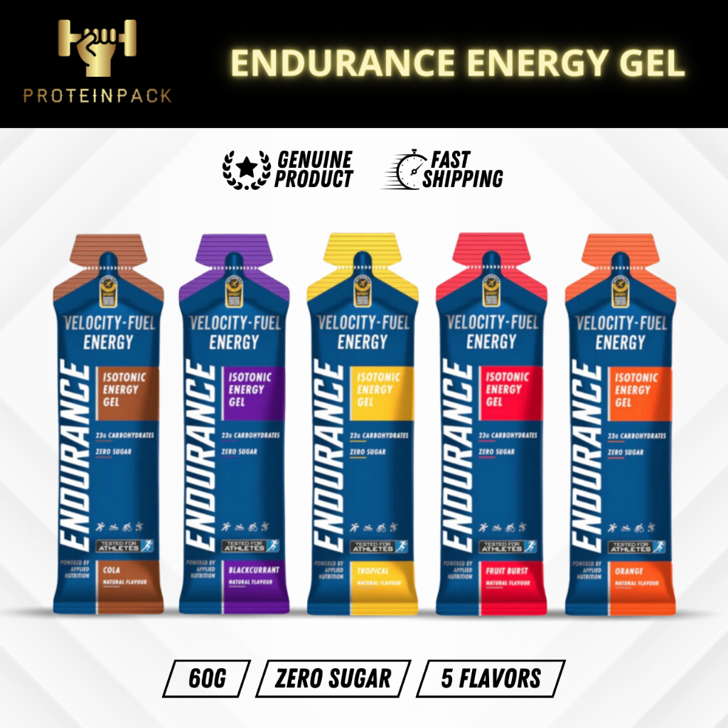 Applied Nutrition Energy Gel 60g - Velocity Endurance, Zero Sugar ...