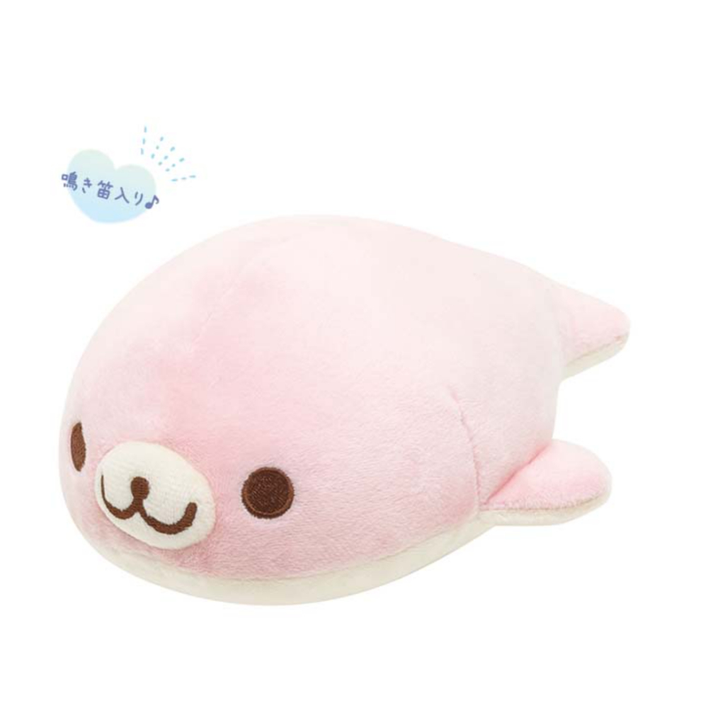 San-X Mamegoma Pink-Goma Plush with a squeaker from 'I Love Fuyo Fuyo ...