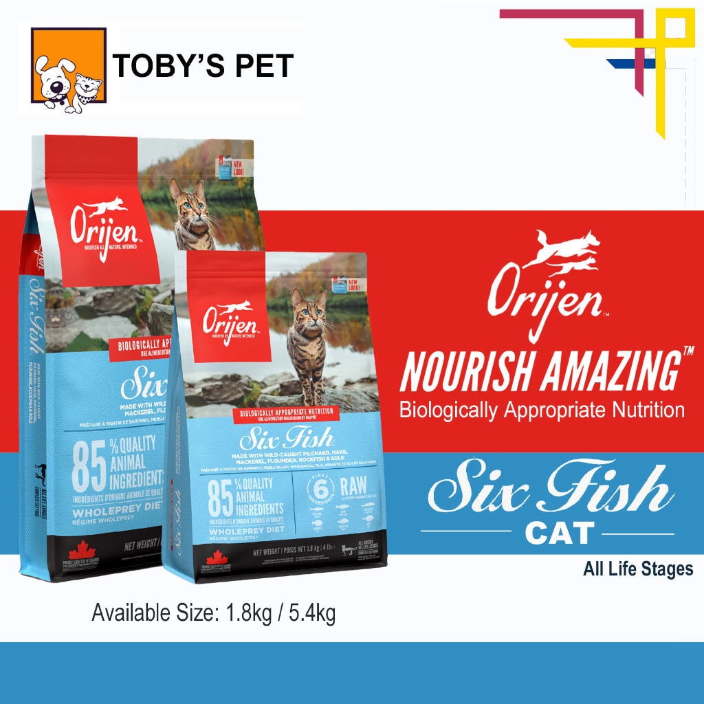 Orijen Six Fish Cat 1.8kg / 5.4kg (100% AUTHENTIC FROM CANADA) | Shopee ...
