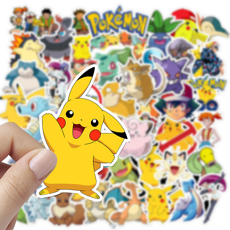 [SG READY STOCK] 50pcs Pokemon Waterproof Stickers PVC Vinyl Plastic ...