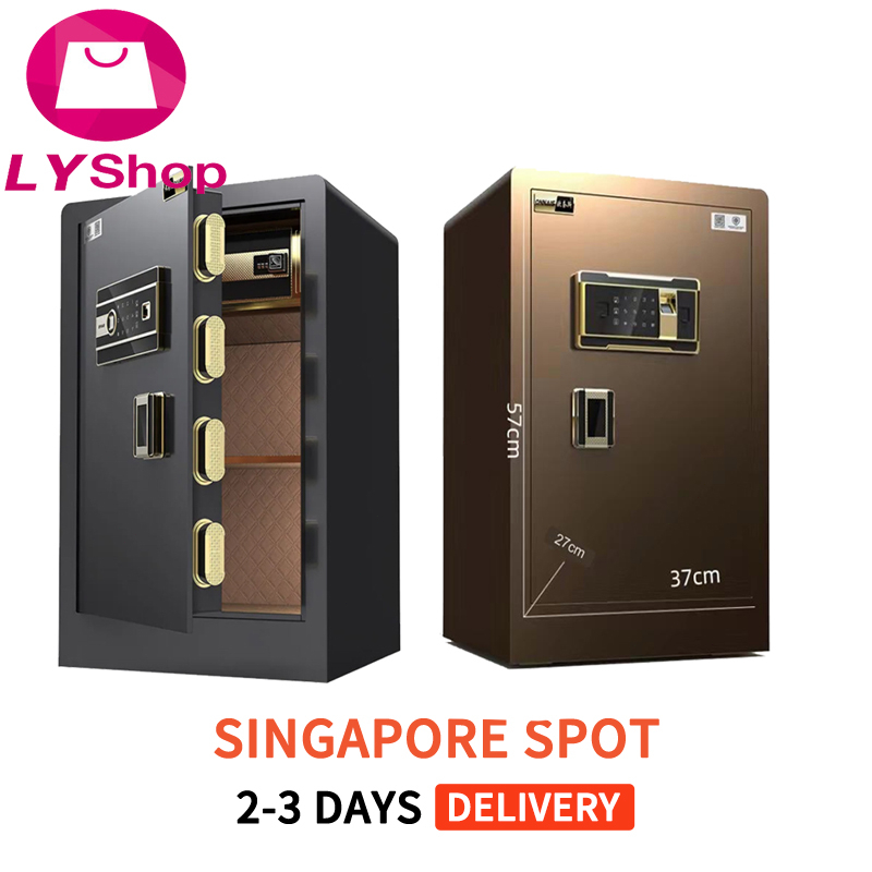（Shipping From SG🚚）All steel safe 45cm fingerprint password anti-theft ...