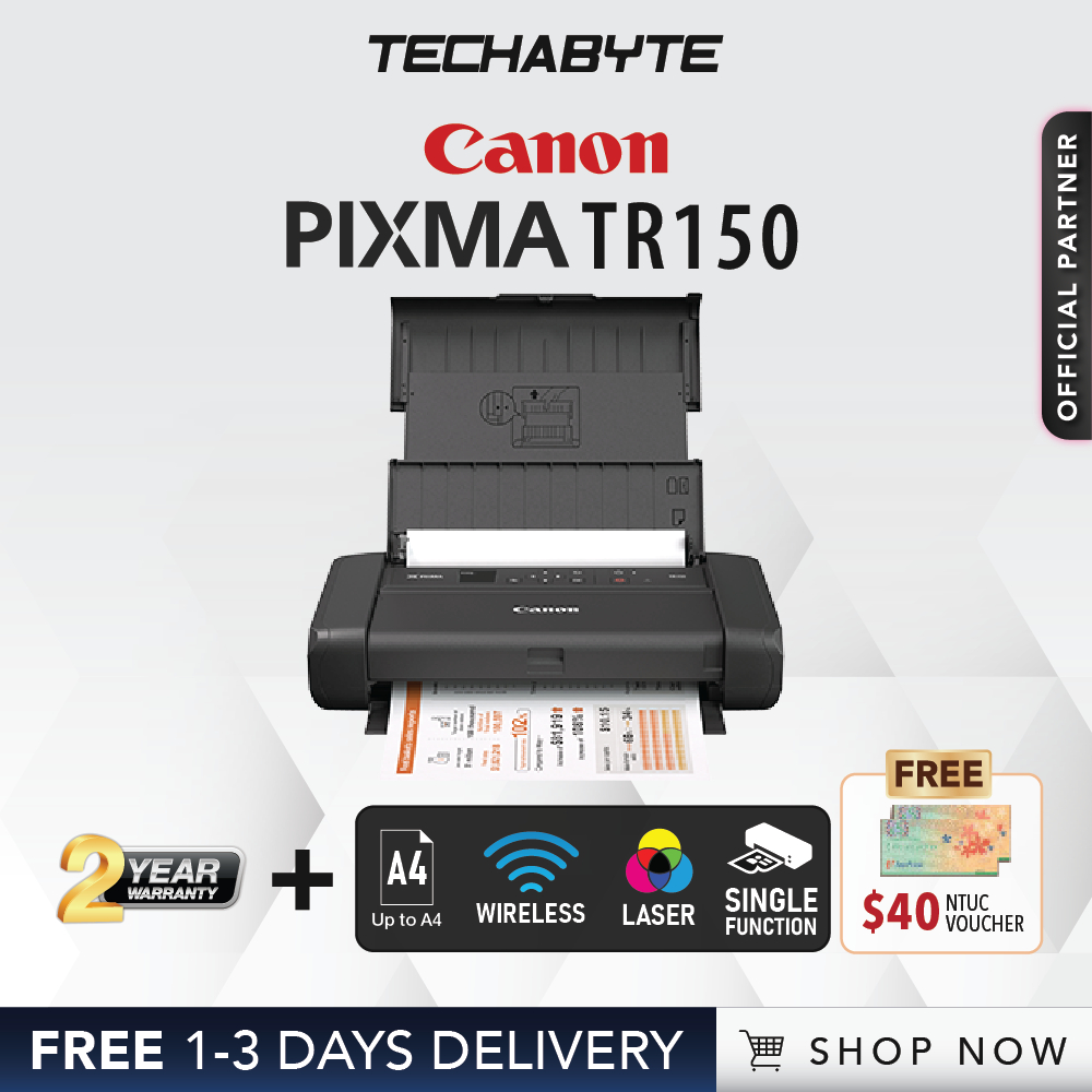Canon PIXMA TR150 Wireless Portable Inkjet Printer | Shopee Singapore