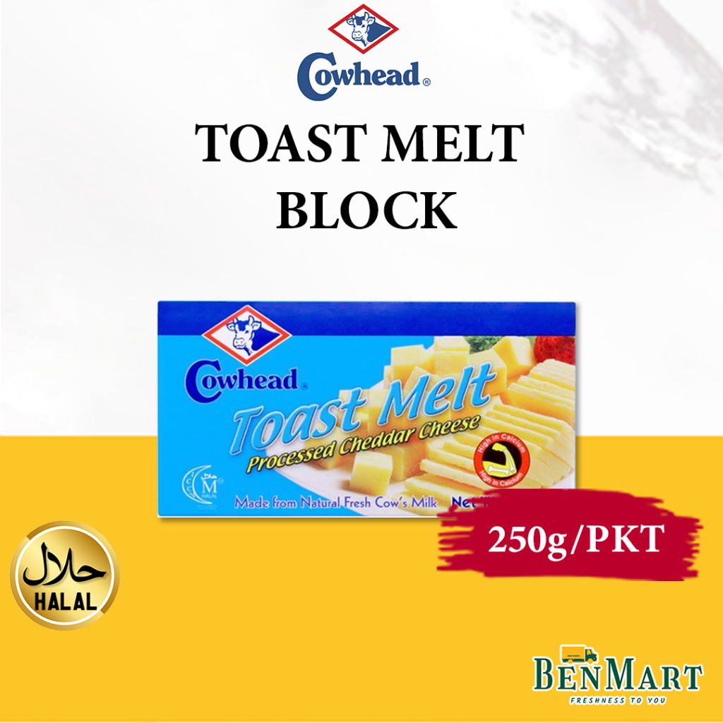 [BenMart Chill] Cowhead Toast Melt Cheddar Block 250g - Halal ...