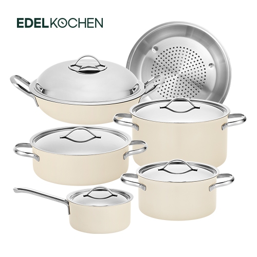 Edelkochen Classic L 18/10 Stainless Steel Pot with Lid / Party Wok ...