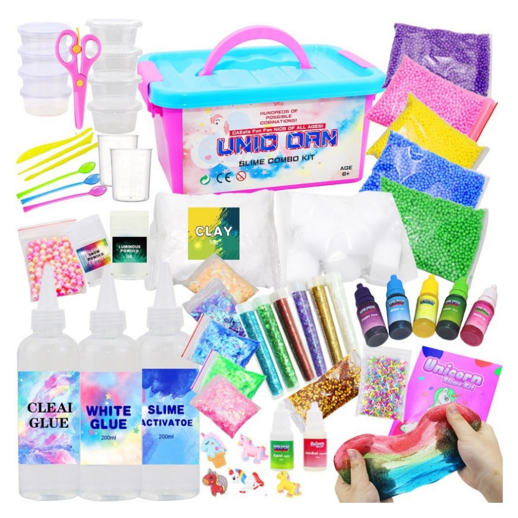 Unicorn Mermaid Ice Cream Space Magical Slime Kit Set Make Your Own ...
