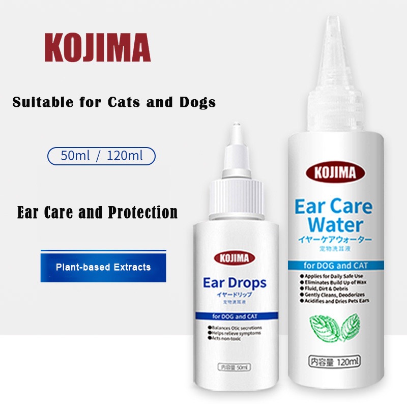 Kojima Ear Mites Prevention Ear Cleanser for Cats Dogs Ear Drops Ear ...