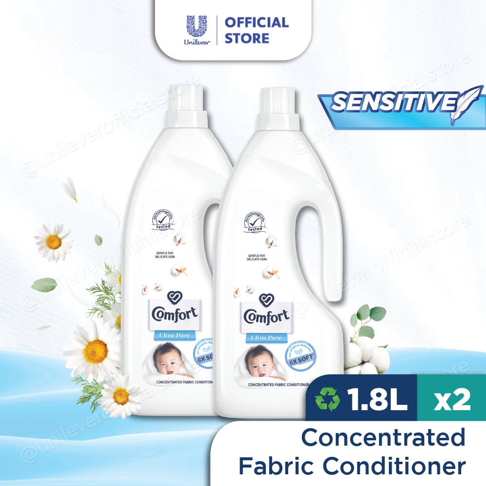 [Bundle of 2] Comfort Concentrate Ultra Pure Fabric Softener 1.8L | Shopee Singapore