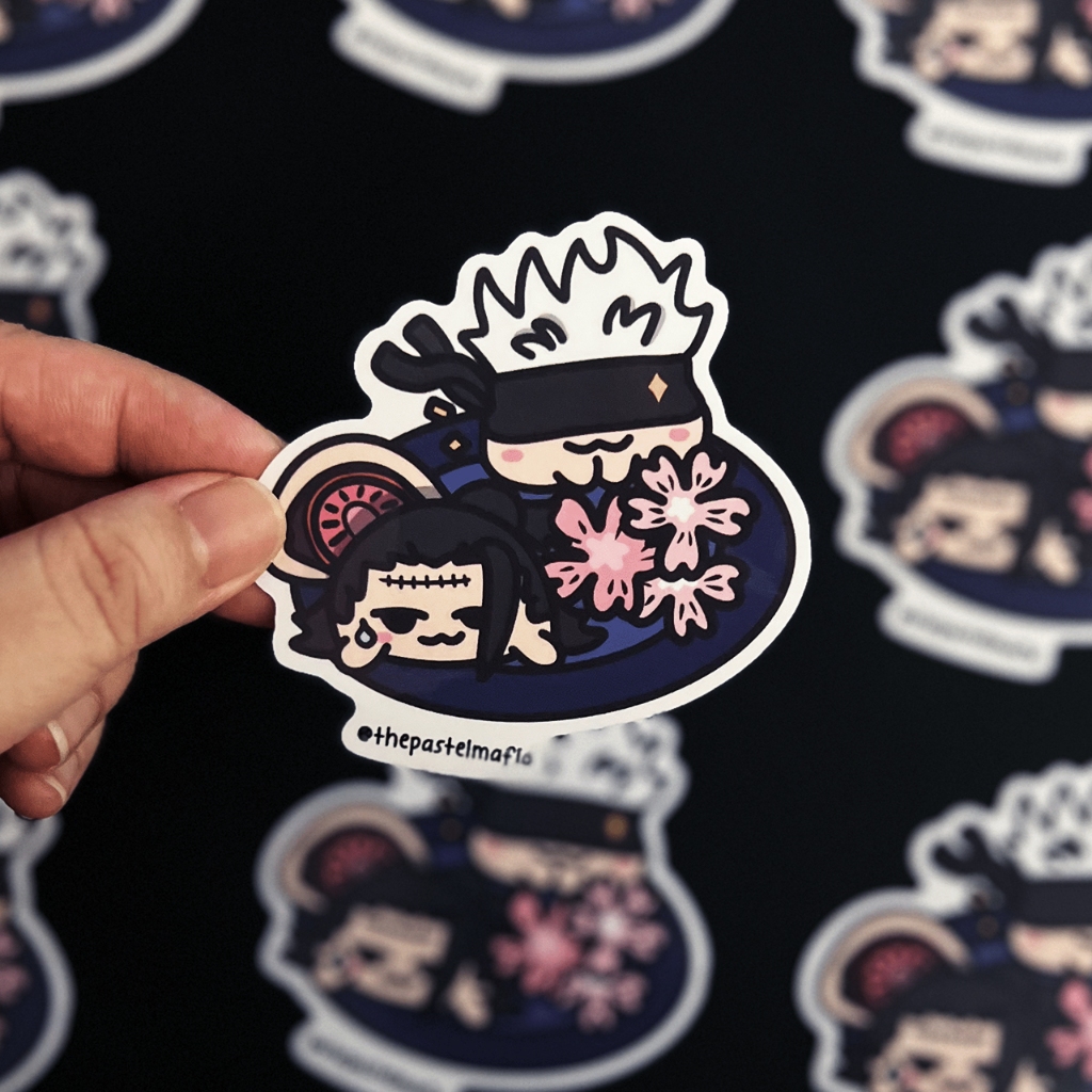 [The Pastel Mafia] Jujutsu Kaisen Gojo & Geto Daifuku Waterproof Vinyl ...