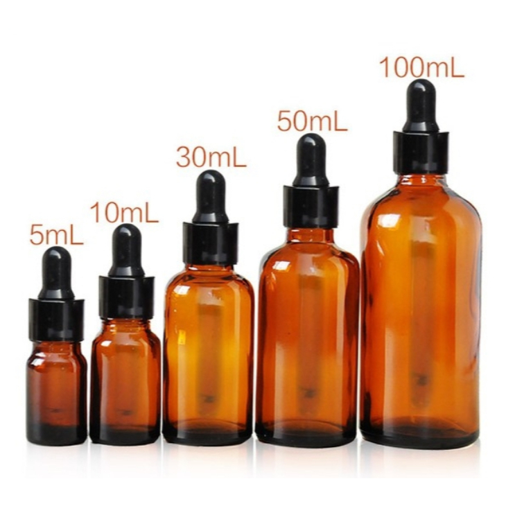 Essential oil Amber Blue Glass Empty Bottle Dropper Dripper Cap Glass ...