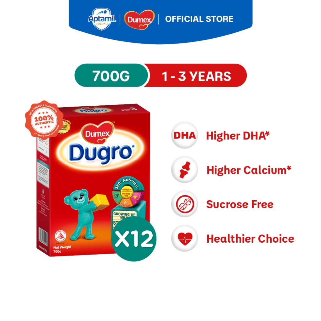 [Bundle of 12] Dumex Dugro Stage 3 Growing Up Children Milk Powder ...