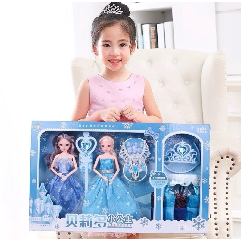 (SG Next Day Ship) Princess Elsa Doll Sets Pretend Play | Shopee Singapore