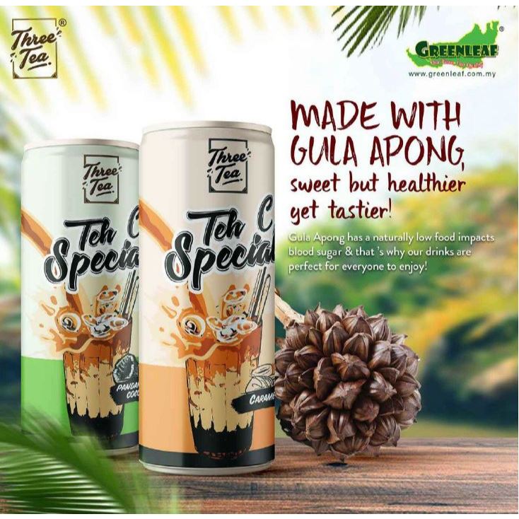 Greenleaf Three Tea Teh C Special - 24 x 240ml Caramel / Pandan ...