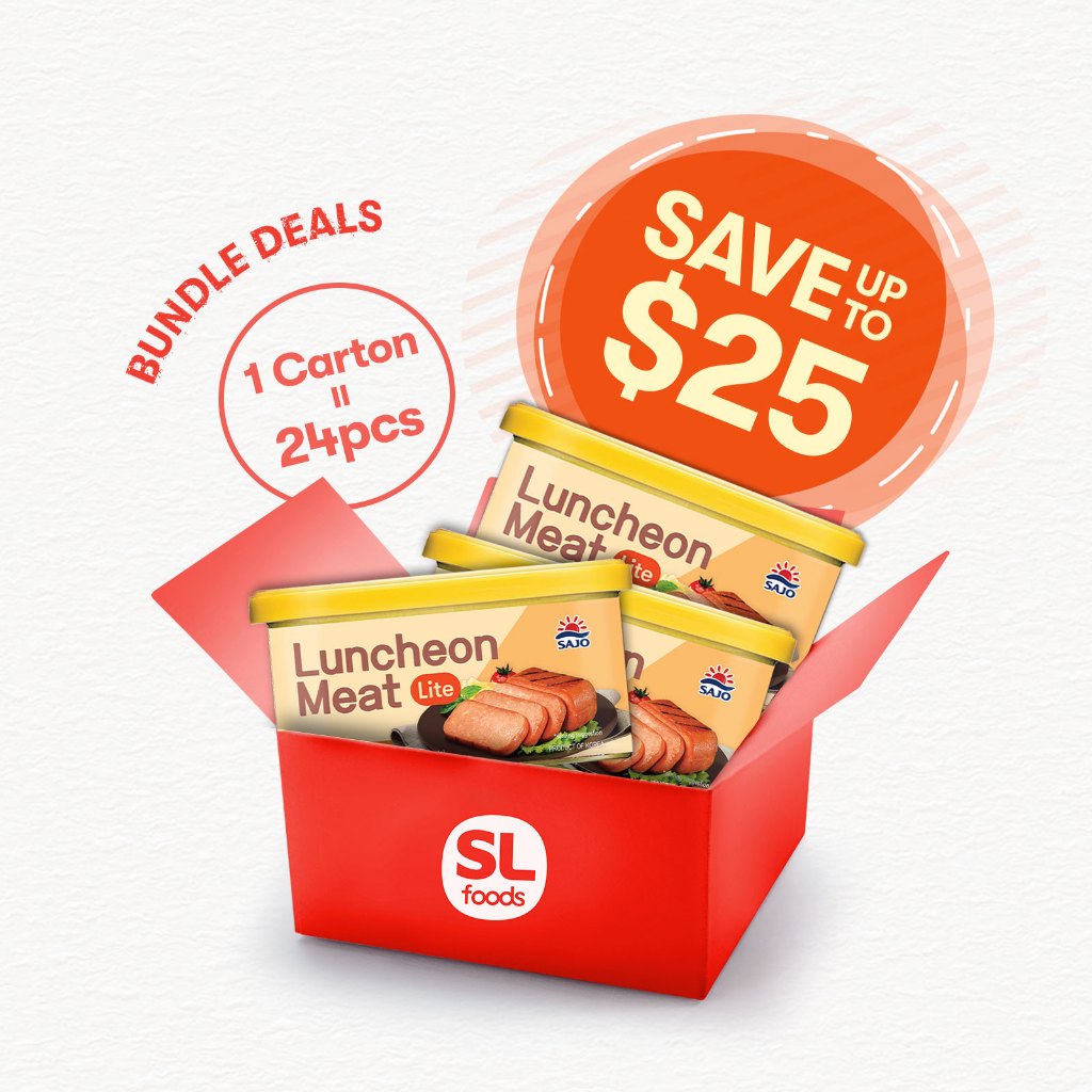 [BUNDLE DEAL] Sajo Luncheon Meat Lite (200g x 24 cans) | Shopee Singapore