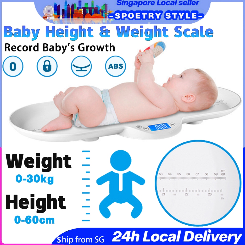 【SG SELLER】Baby Weighing Scale for Weight & Height with Detachable Tray ...