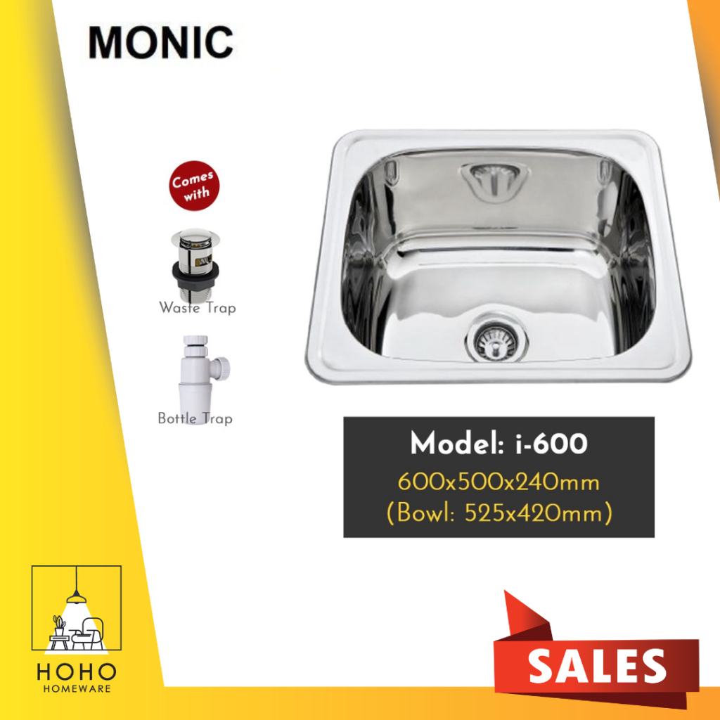 Monic i-600 Stainless Steel Kitchen Sink | Shopee Singapore