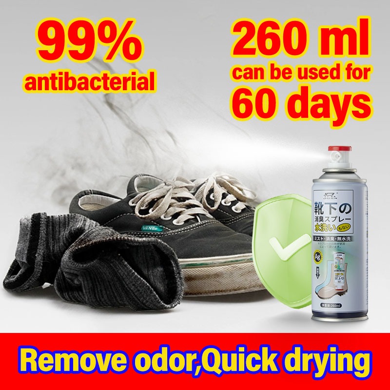 Japan Shoe Deodorant Spray 260ML Shoe Odour Remover AG+ Shoe Freshener ...