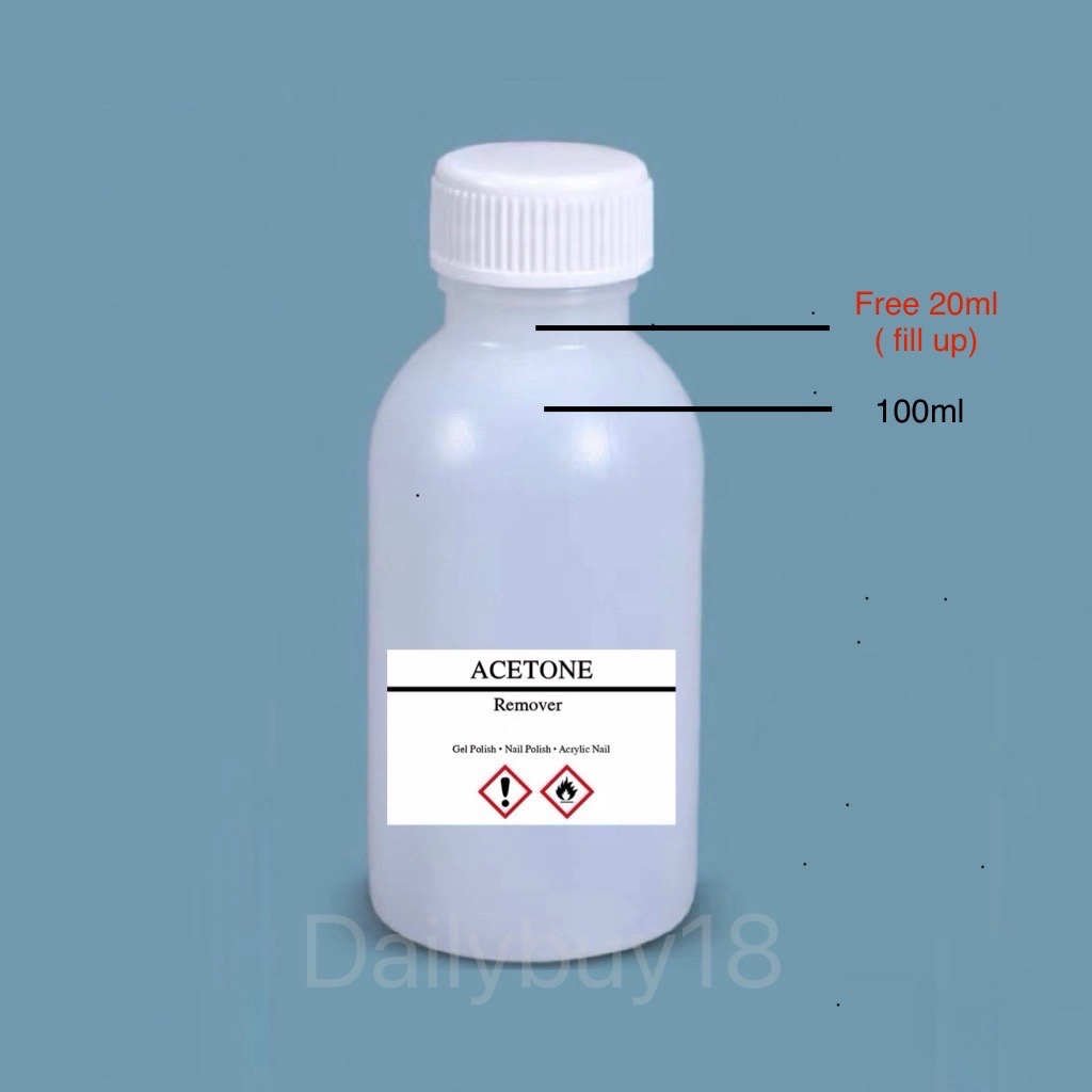 (Sg Ready Stock)120ml / 250ml 100% Pure Acetone Gel Remover - SALON GRADE - Gel Polish /Nail ...