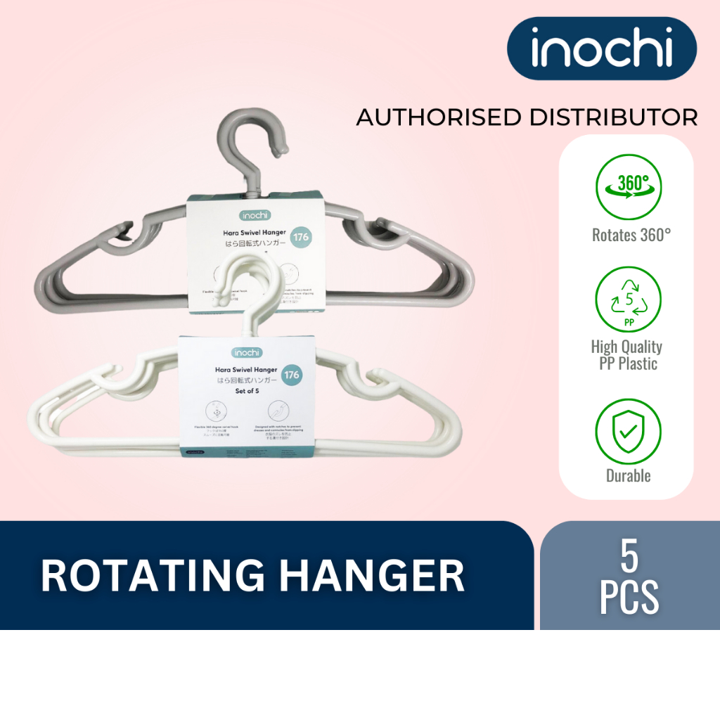 Inochi Hara Rotating Hanger / Rotating Clothes Hanger 5/Set | Shopee ...
