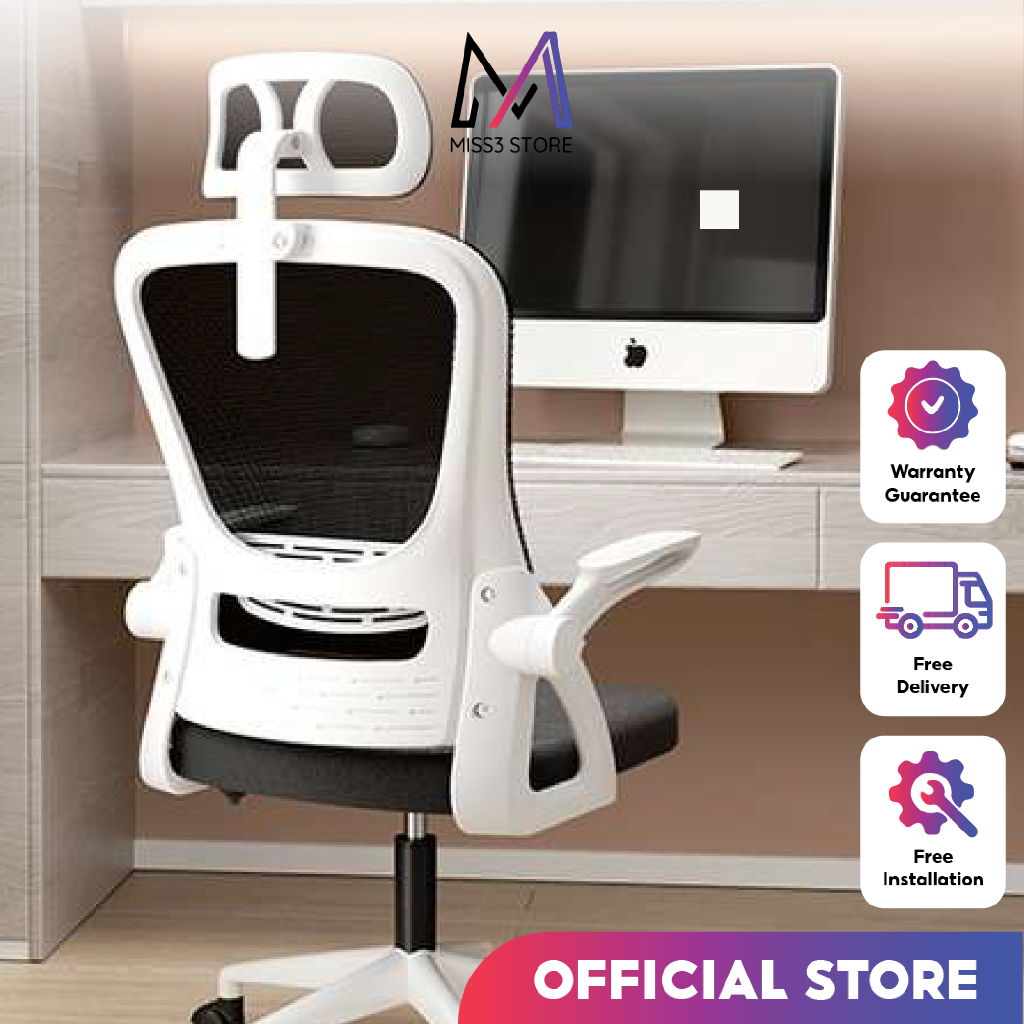 SG🔥Ready Stock🔥Miss3 High-back Ergonomic chair Mesh Back Home office ...