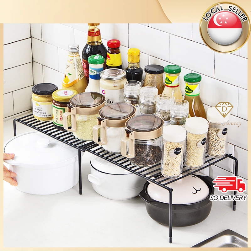 🇸🇬【SG stock】Metal Kitchen rack shelf Stock Stand Kitchen Storage Rack ...
