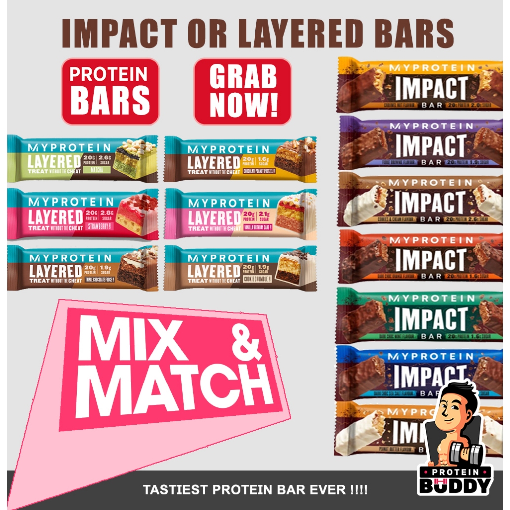 Mix & Match Protein Bars l Myprotein LAYERED BARS OR IMPACT BARS I ...