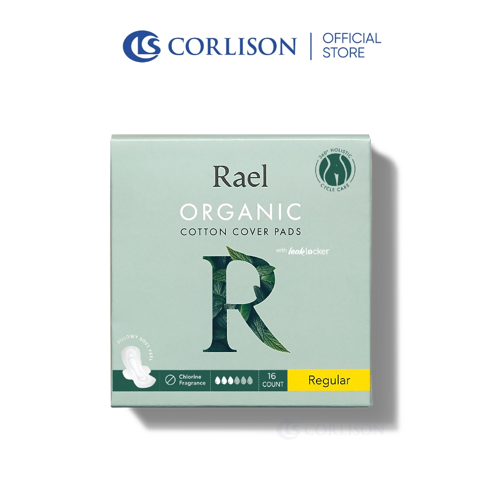 Rael Sanitary Pads with Certified Organic Cotton Cover - Regular 16s ...