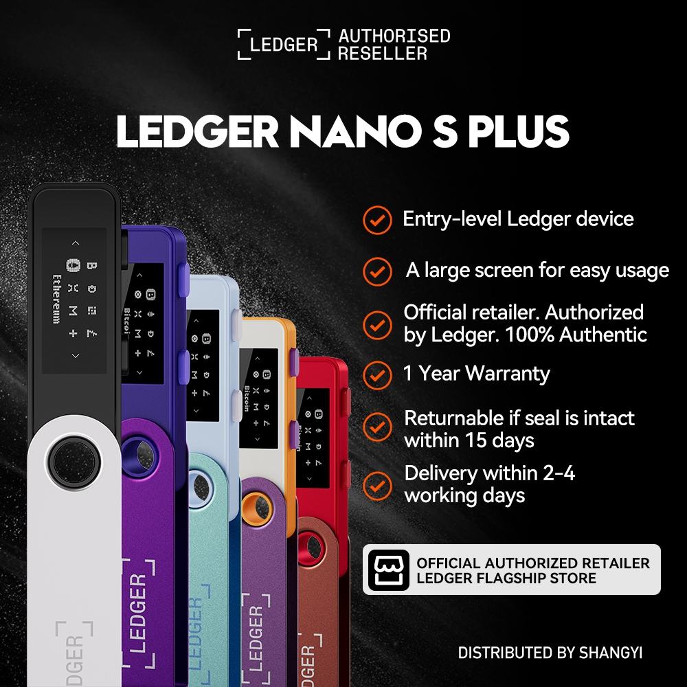 [Official Authorized Retailer]Ledger Nano S Plus Crypto Hardware Cold ...