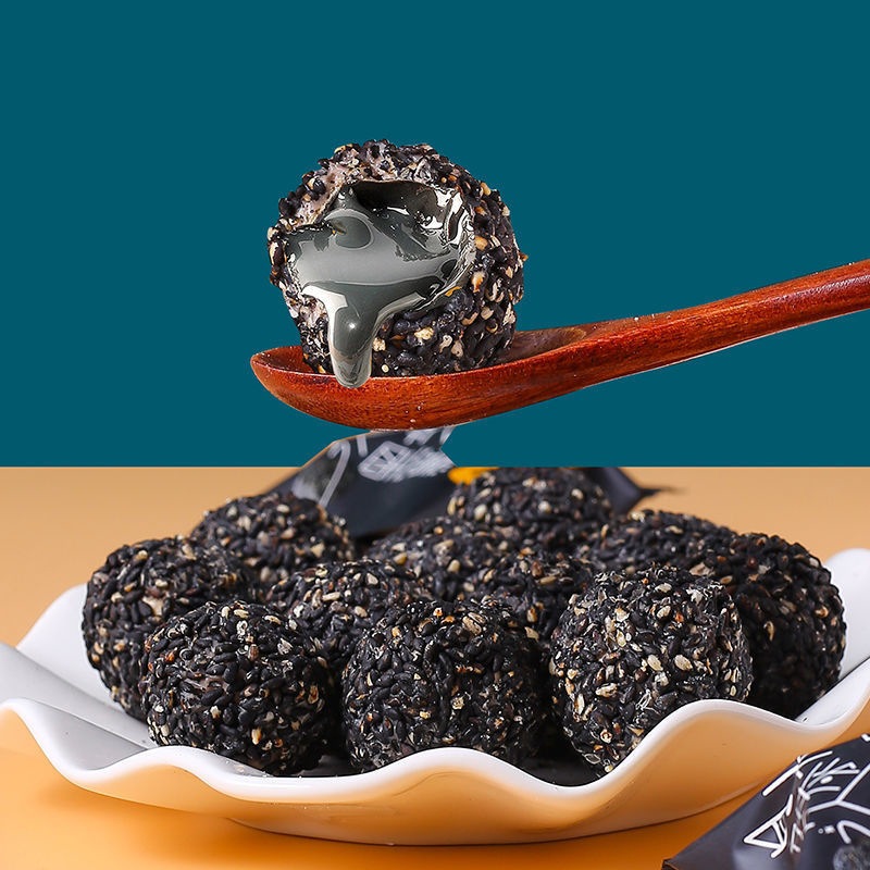 SG Ready Stock Black Sesame Balls Healthy Snacks Burst Black Sesame ...