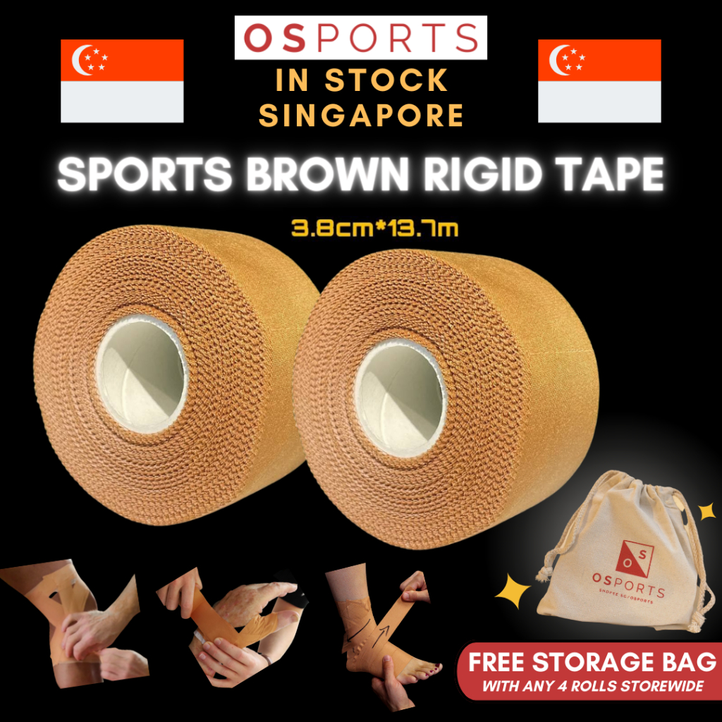 Brown Rigid Tape Sports Rigid Tape [3.8cm x 13.7m] THICK & QUALITY ...