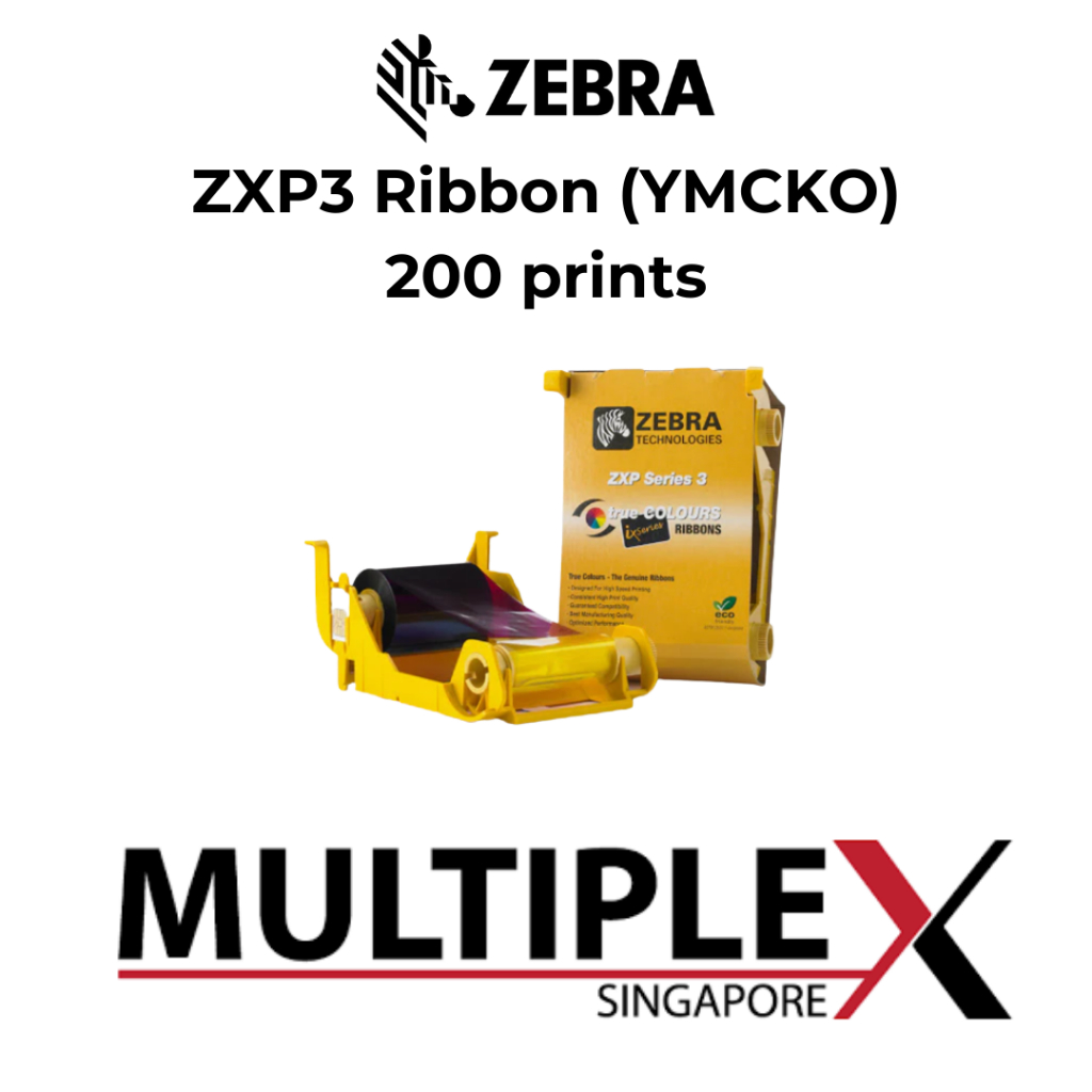 Zebra YMCKO series 3 ribbons (YMCKO, 200 prints per roll) | Shopee ...