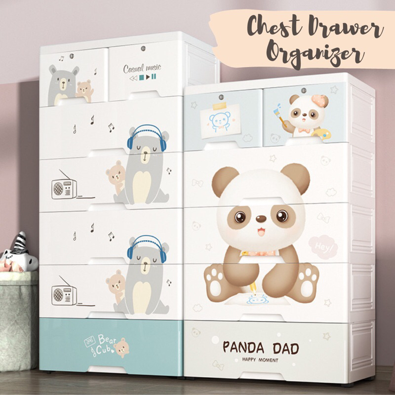 Chest Drawer Baby Cabinet Organizer Wardrobe Clothes Diaper Storage 5 ...