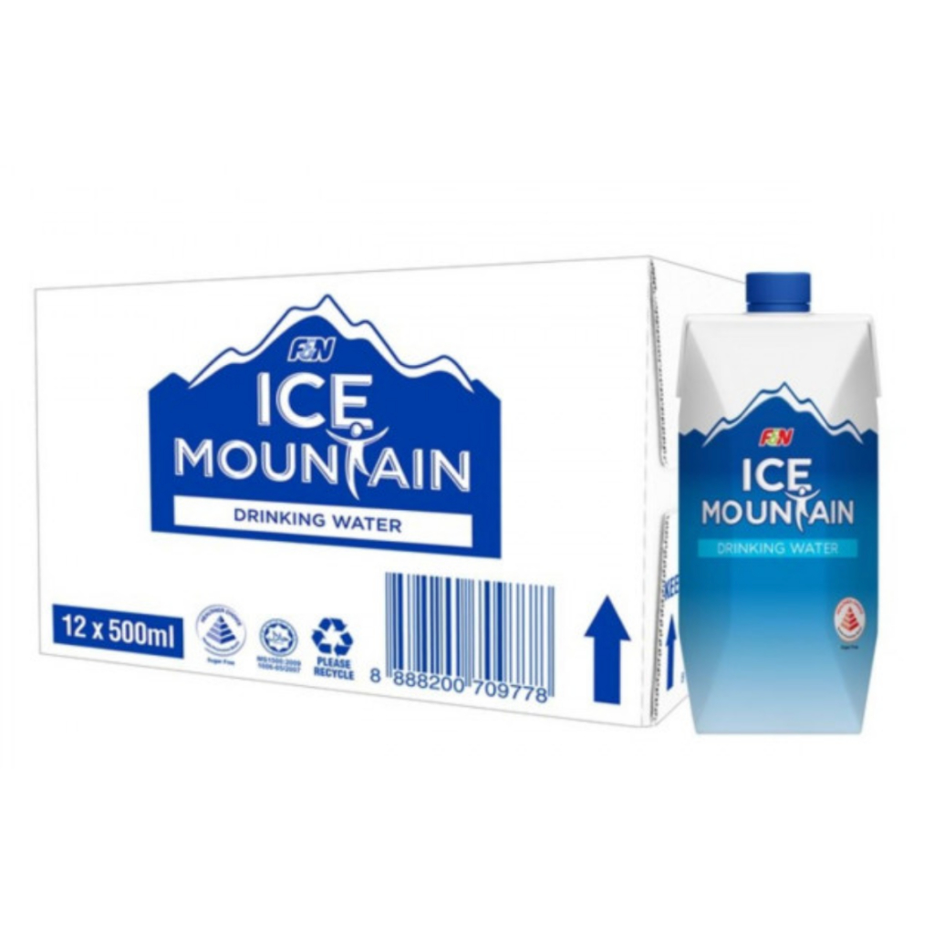 【mfoods-HLT】【F&N】Ice Mountain Tetra Pack Drinking Water 500ml x 12 ...
