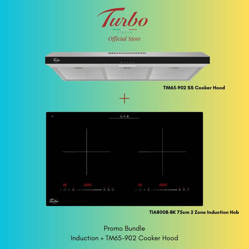 PRE-ORDER [Bundle] Turbo Italia - Induction Hob + TM65-902 Cooker Hood ...