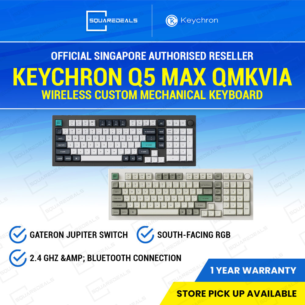 Keychron Q5 Max QMK/VIA Wireless Custom Mechanical Keyboard | Shopee ...