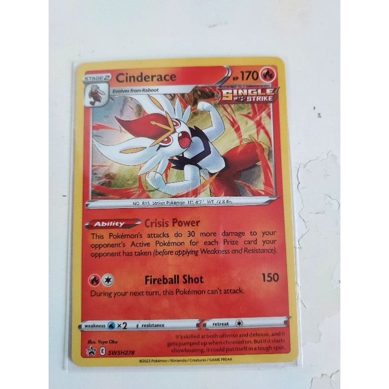 Pokemon swsh278 promo cinderace card | Shopee Singapore