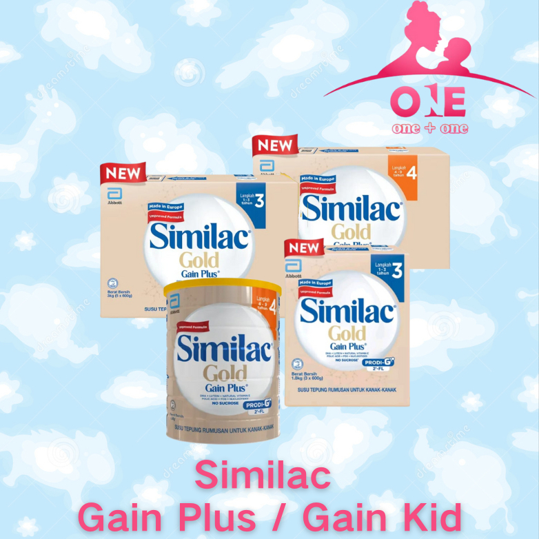 Similac Gain Plus - Stage 3 / Gain Kid - Stage 4 1.8KG & 3.0KG Tin ...