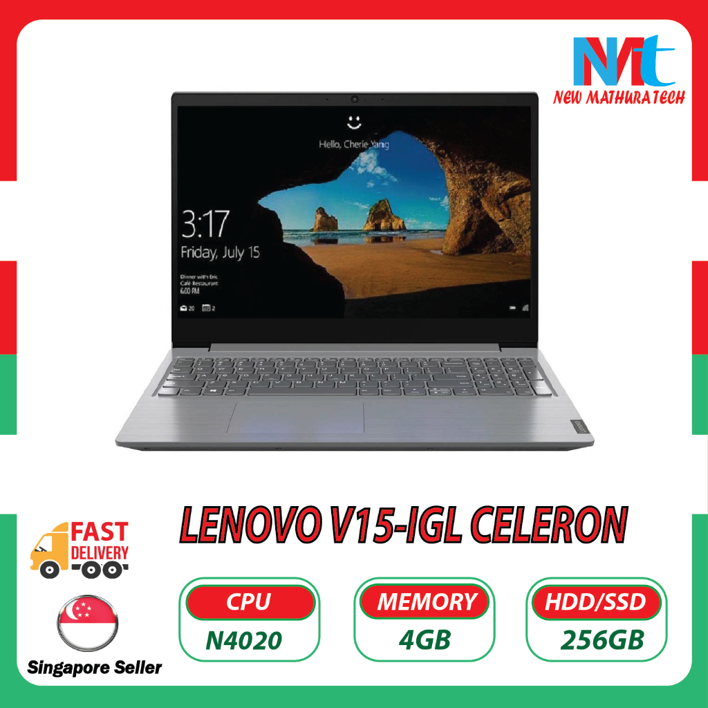 Lenovo V15-IGL 82C3 Intel celeron N4020 15.6" FHD LAPTOP 4GB RAM/256GB ...