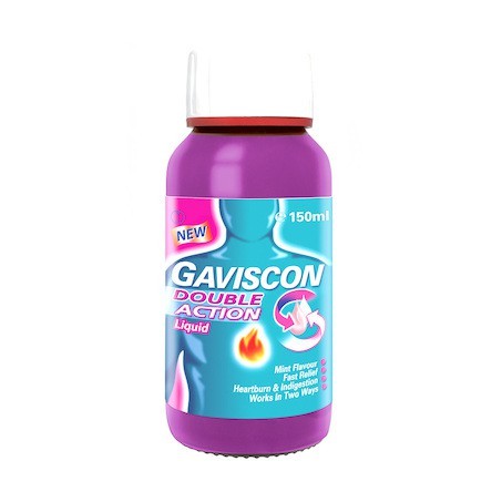GAVISCON Double Action Advanced Relief Antacid Liquid 150ml / 5x10ml ...