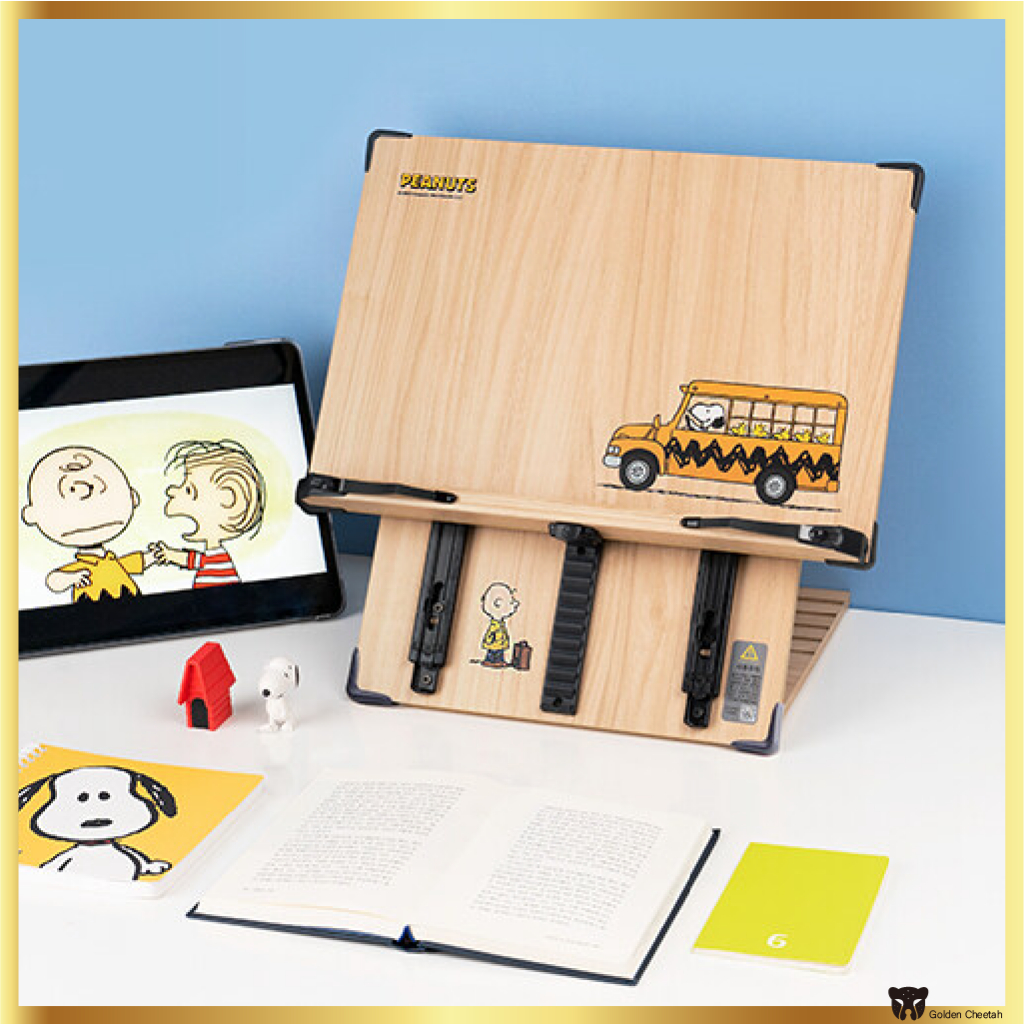 Peanuts Snoopy Height Adjustment Book Stand Elevator Reading Desk ...