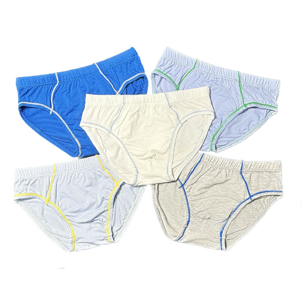 Simply Life Boys Bamboo Briefs with Contrast Stitching (5-Pack Set ...